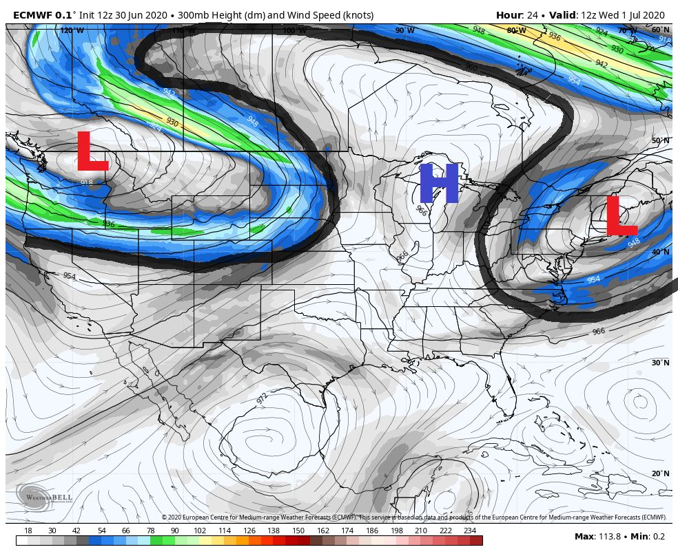 Omega Block Brings Numerous Rain Showers