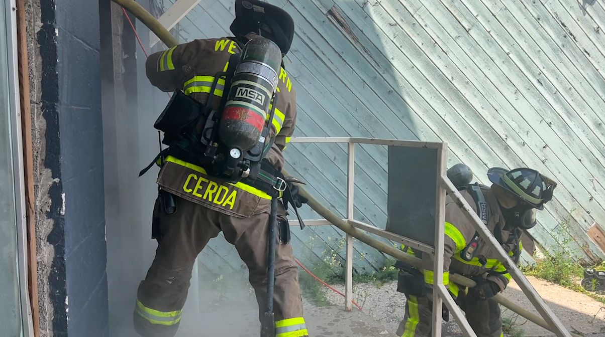 Firefighters battle heat while training, responding to calls
