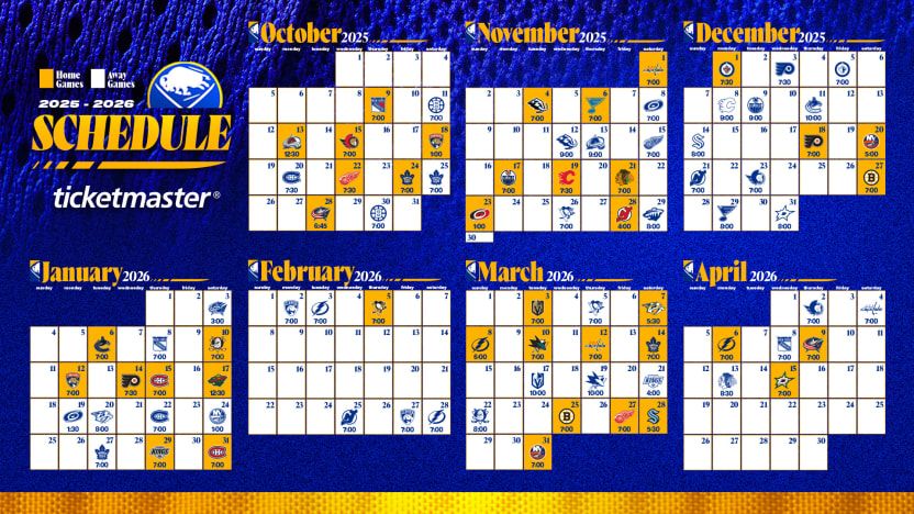 Buffalo Sabres release 2025-26 regular season schedule