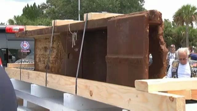 WTC Beam Arrives at Kennedy Space Center