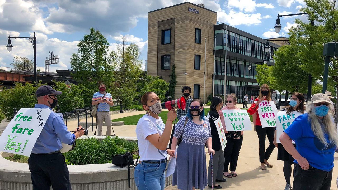 Zero-Fare Coalition rally