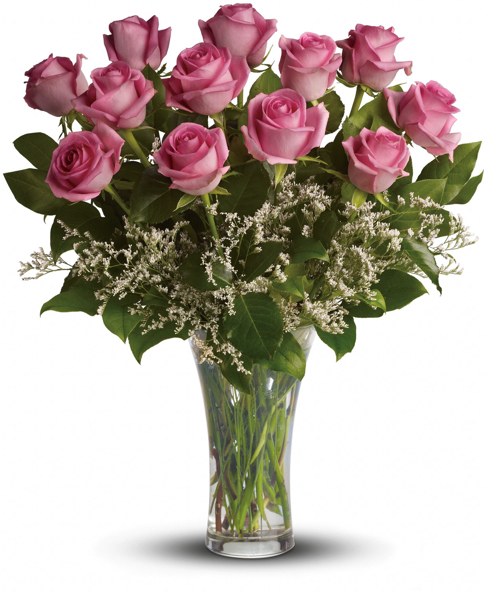Make Me Blush – Dozen Long Stemmed Pink Roses | Photodrive