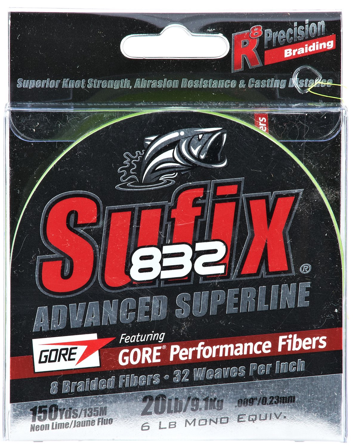 Sufix 832 Advanced Superline 20 lb. - 150 yards Braided Fishing Line ...