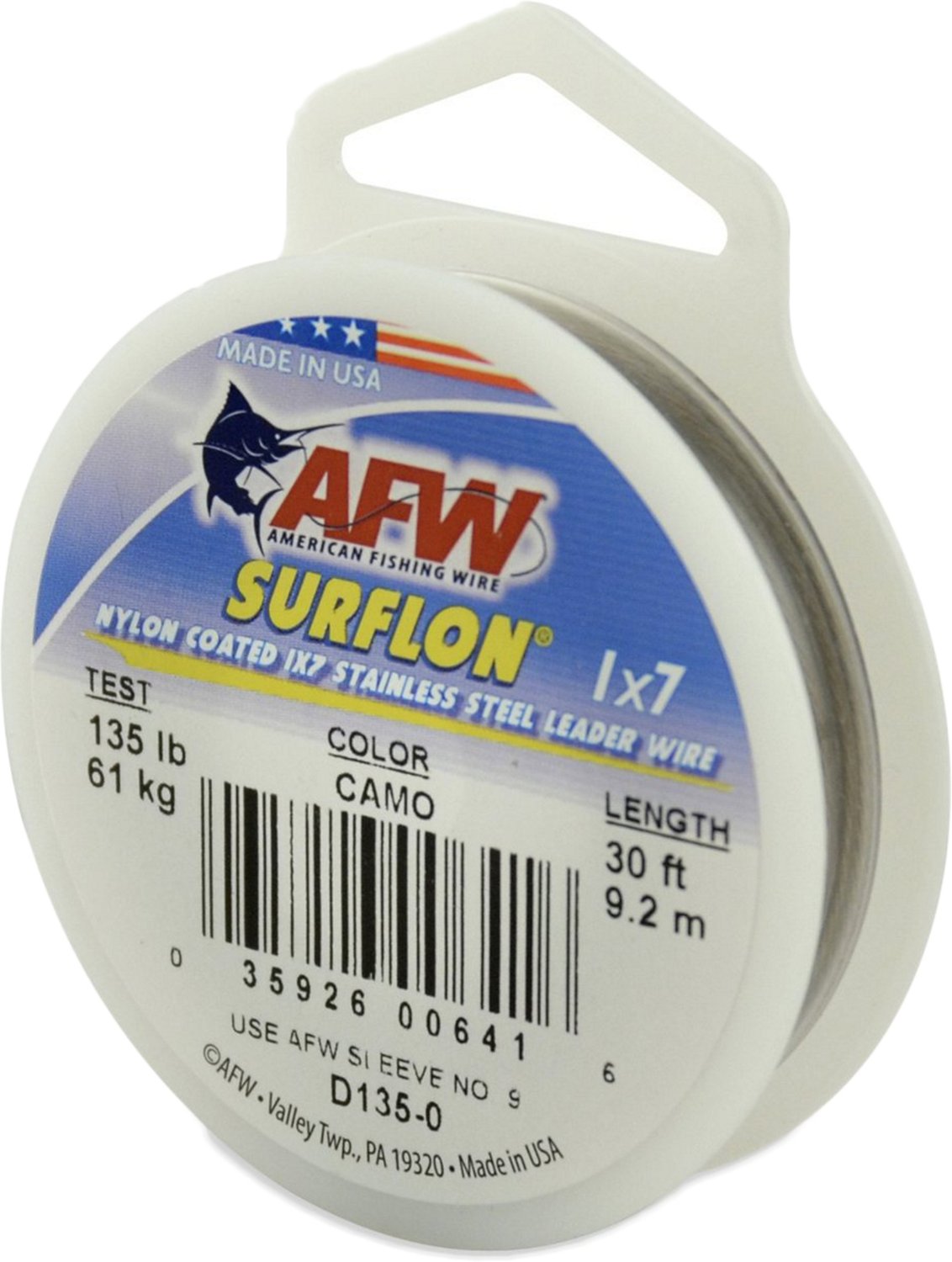 American Fishing Wire Surflon 40 lbs - 30 ft Leader Wire | Academy