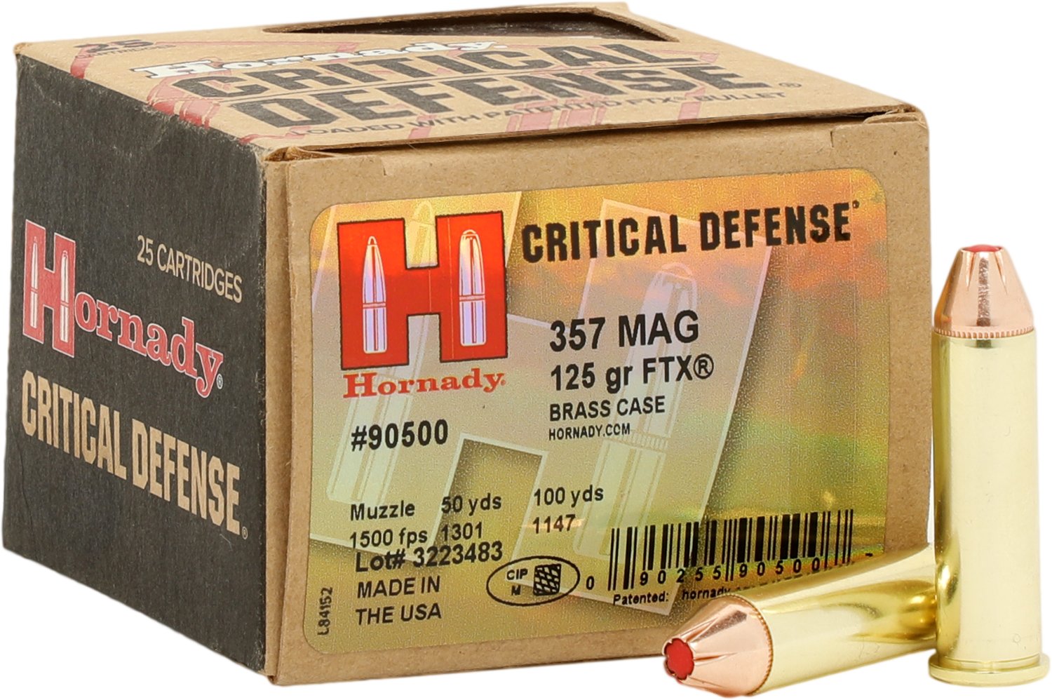 Hornady .357 Magnum 125-Grain Critical Defense Handgun Ammunition - 20 ...