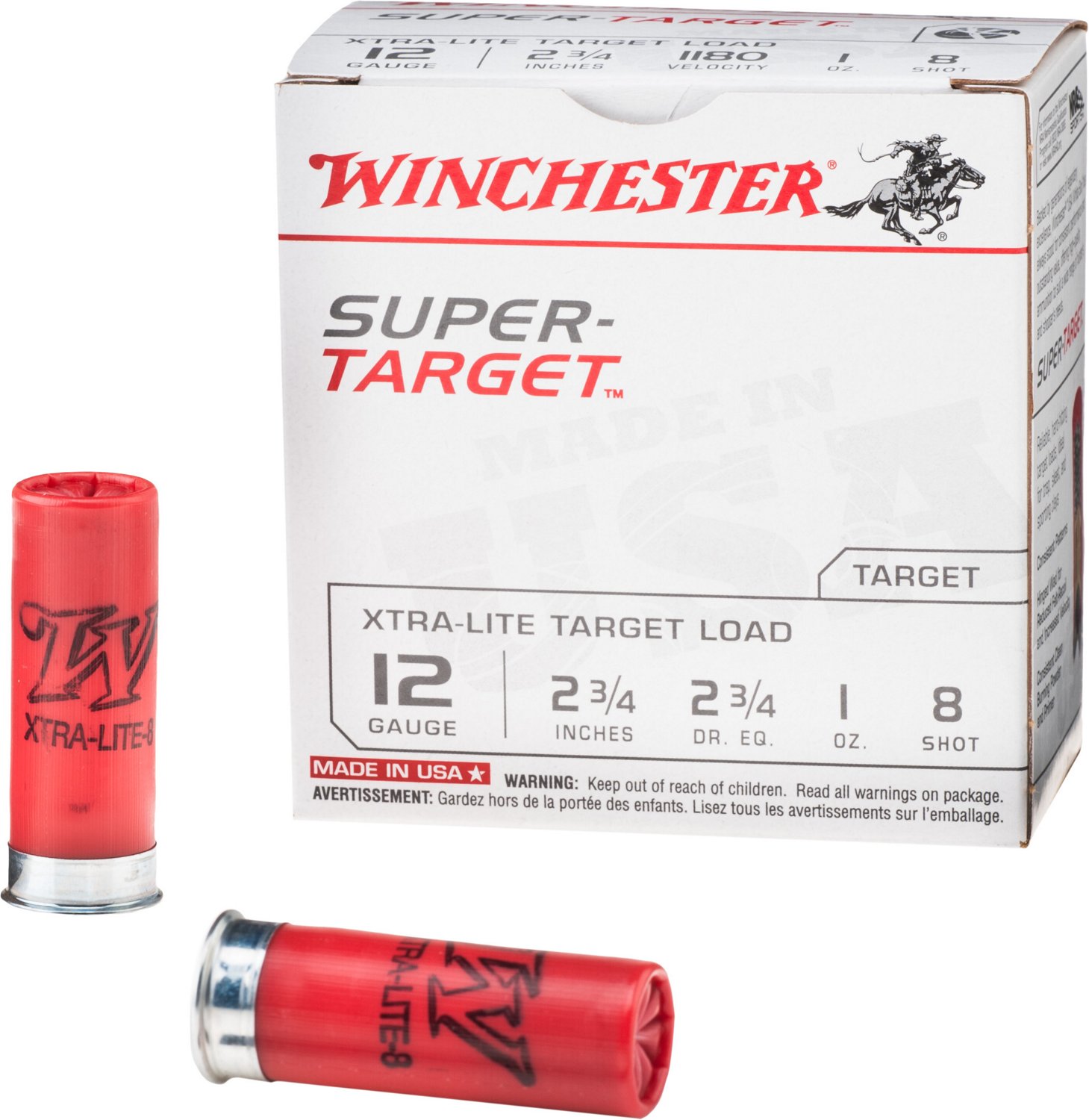 Winchester Super-Target 12 Gauge 8 Shotshells - 25 Rounds | Academy