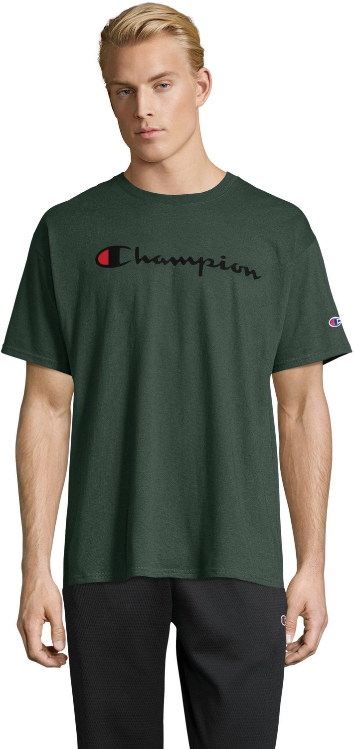 Champion Men's and Big Men's Script Logo Classic Jersey Graphic Tee Shirt, Sizes S-2XL – BrickSeek