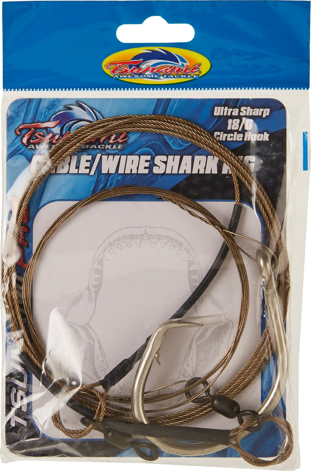 Tsunami Cable/Wire Shark Rig 18/0 Circle Hook | Academy