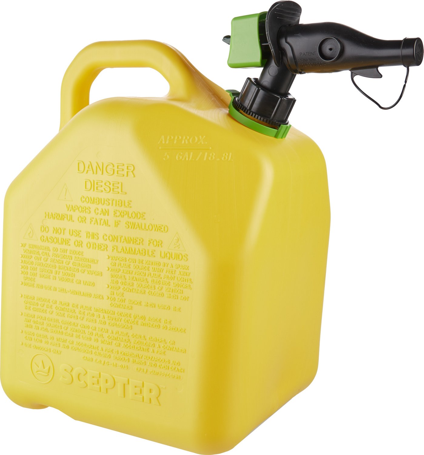 5 Gallon Scepter Fuel Can Moeller Scepter Vented Diesel Can 5-Gallon 20 ...