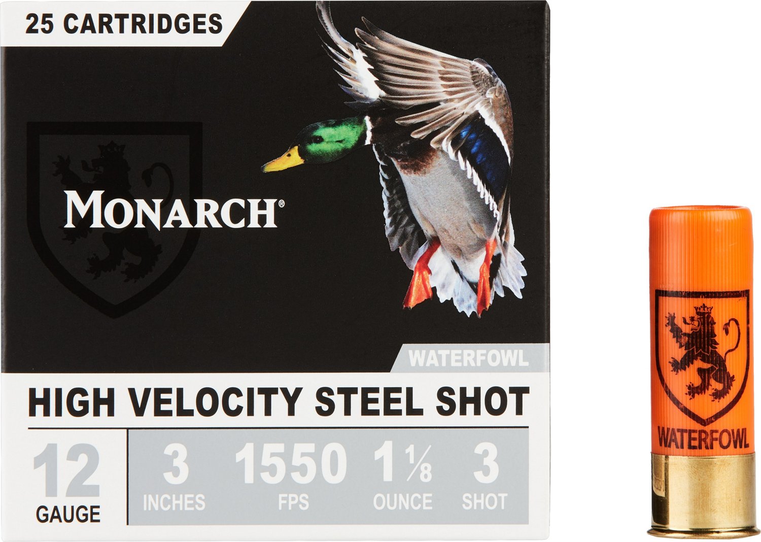Monarch High Velocity Waterfowl 12 Gauge Shotshells - 25 Rounds | Academy