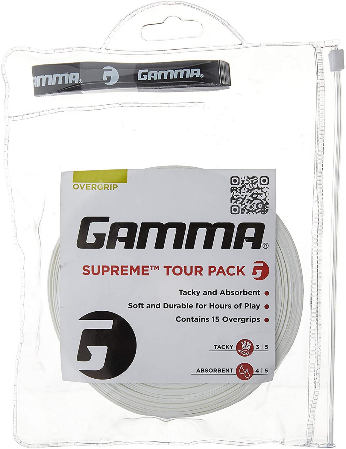 Gamma Supreme Overgrip 15-Piece Tour Pack | Academy