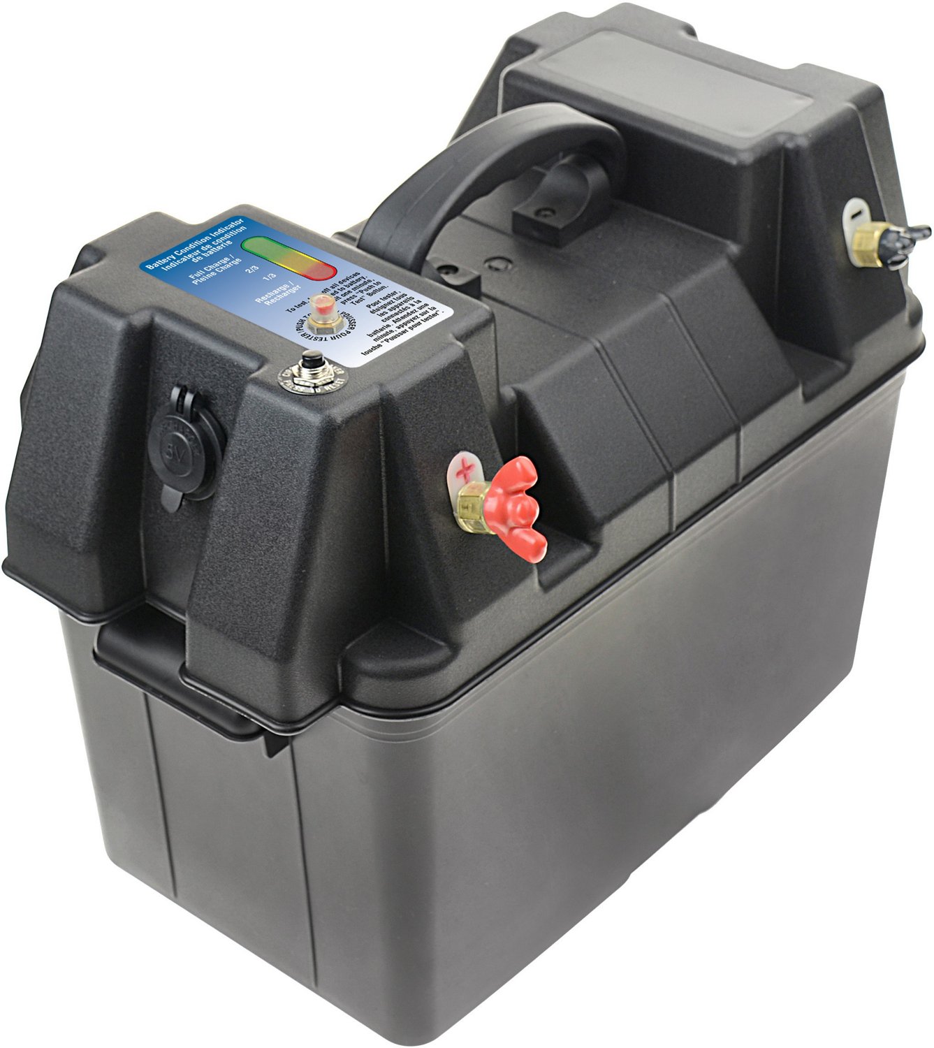 Marine Raider Battery Box Power Station with Handle and USB Power ...