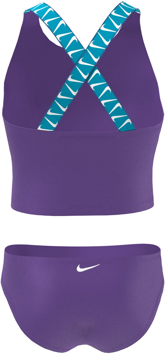 Nike Girls Logo Tape Crossback Midkini Set Academy