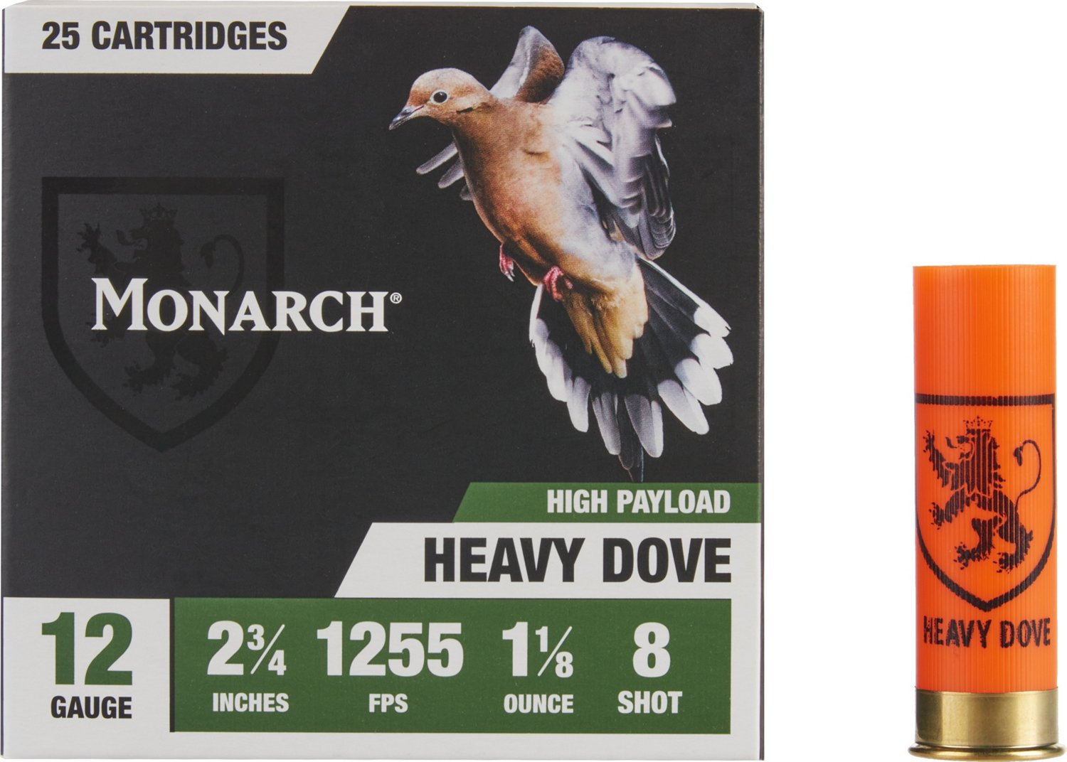 Monarch 12-Gauge 6 Shot Heavy Dove Shotshells - 25 Rounds | Academy