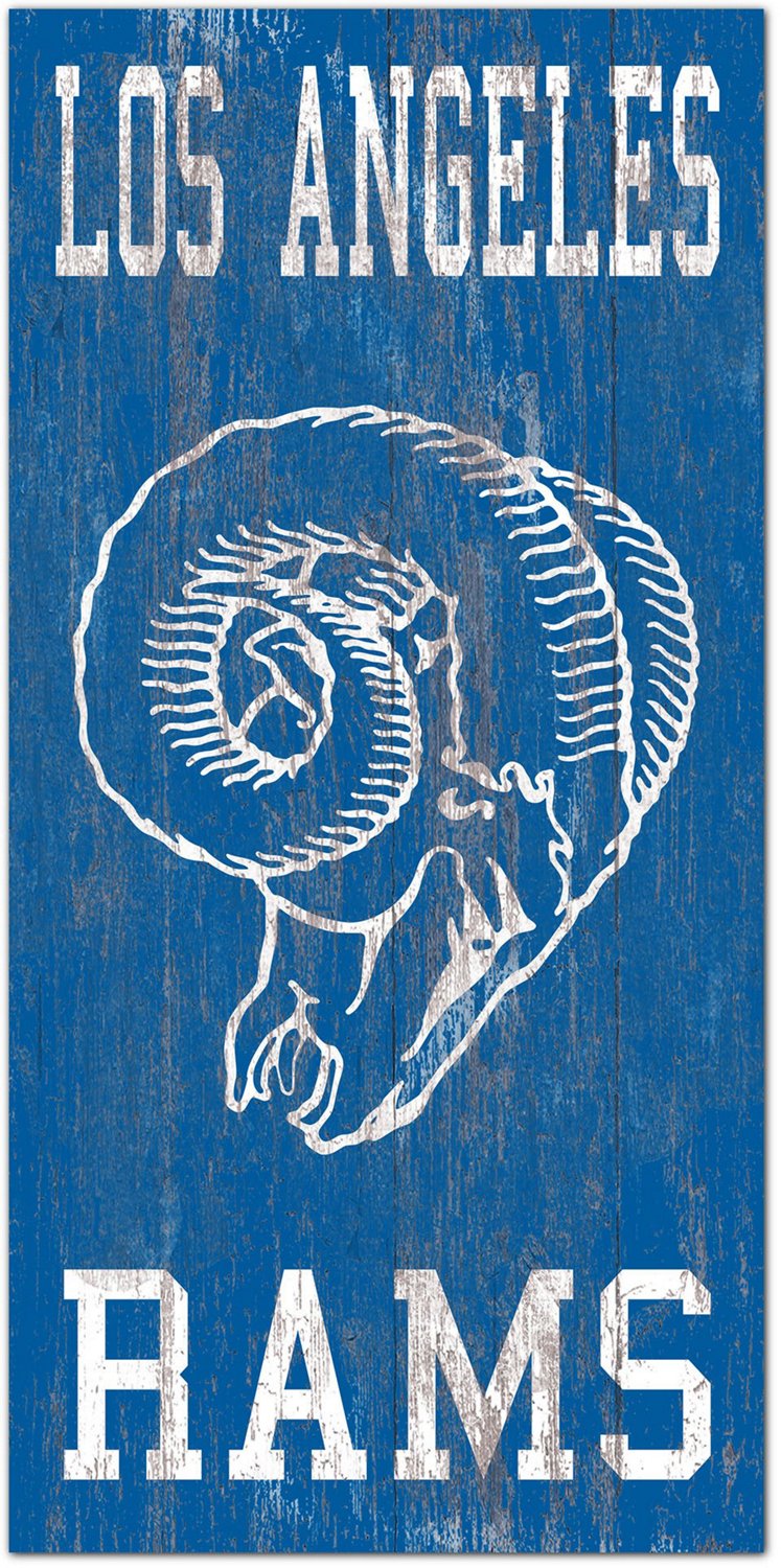 Fan Creations Los Angeles Rams 6 in x 12 in Heritage Distressed Logo ...