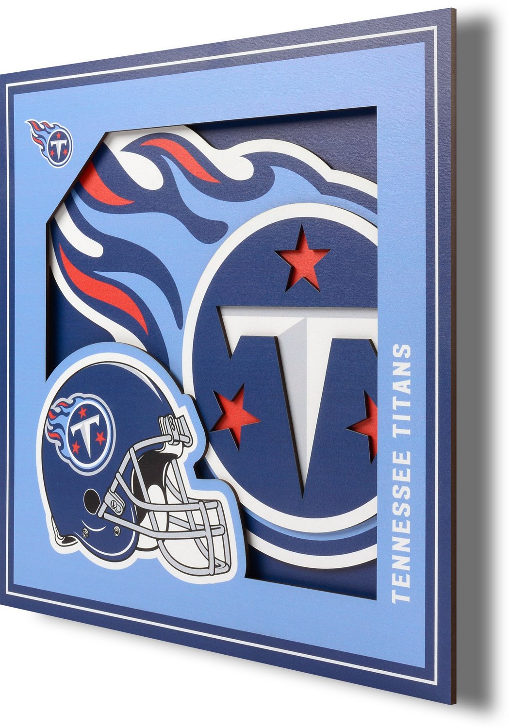 YouTheFan Tennessee Titans 3-D Logo Series 12 in x 12 in Wall Art | Academy