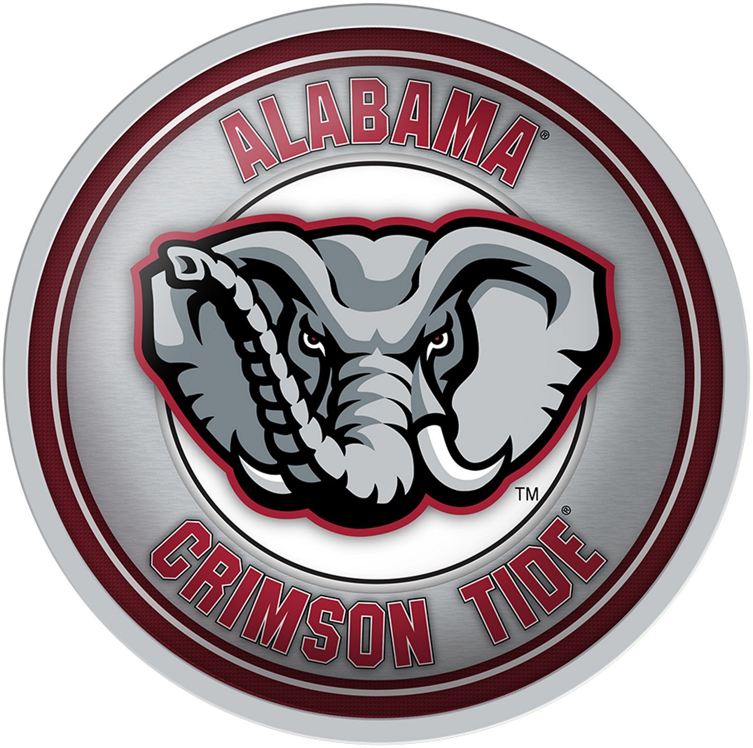The Fan-Brand University of Alabama Al Logo Modern Mirrored Disc Sign ...