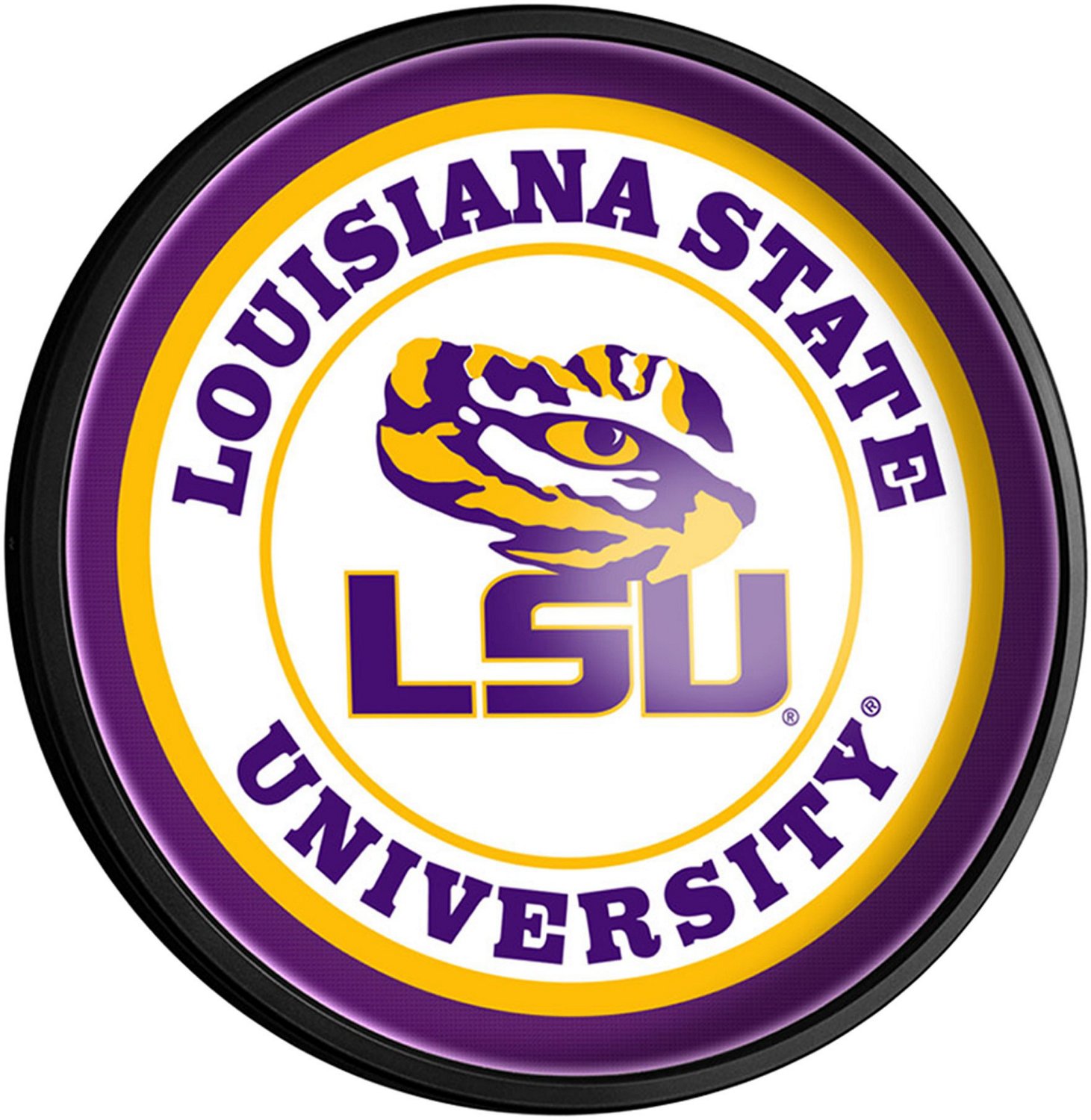 The Fan-Brand Louisiana State University Round Slimline Lighted Sign ...