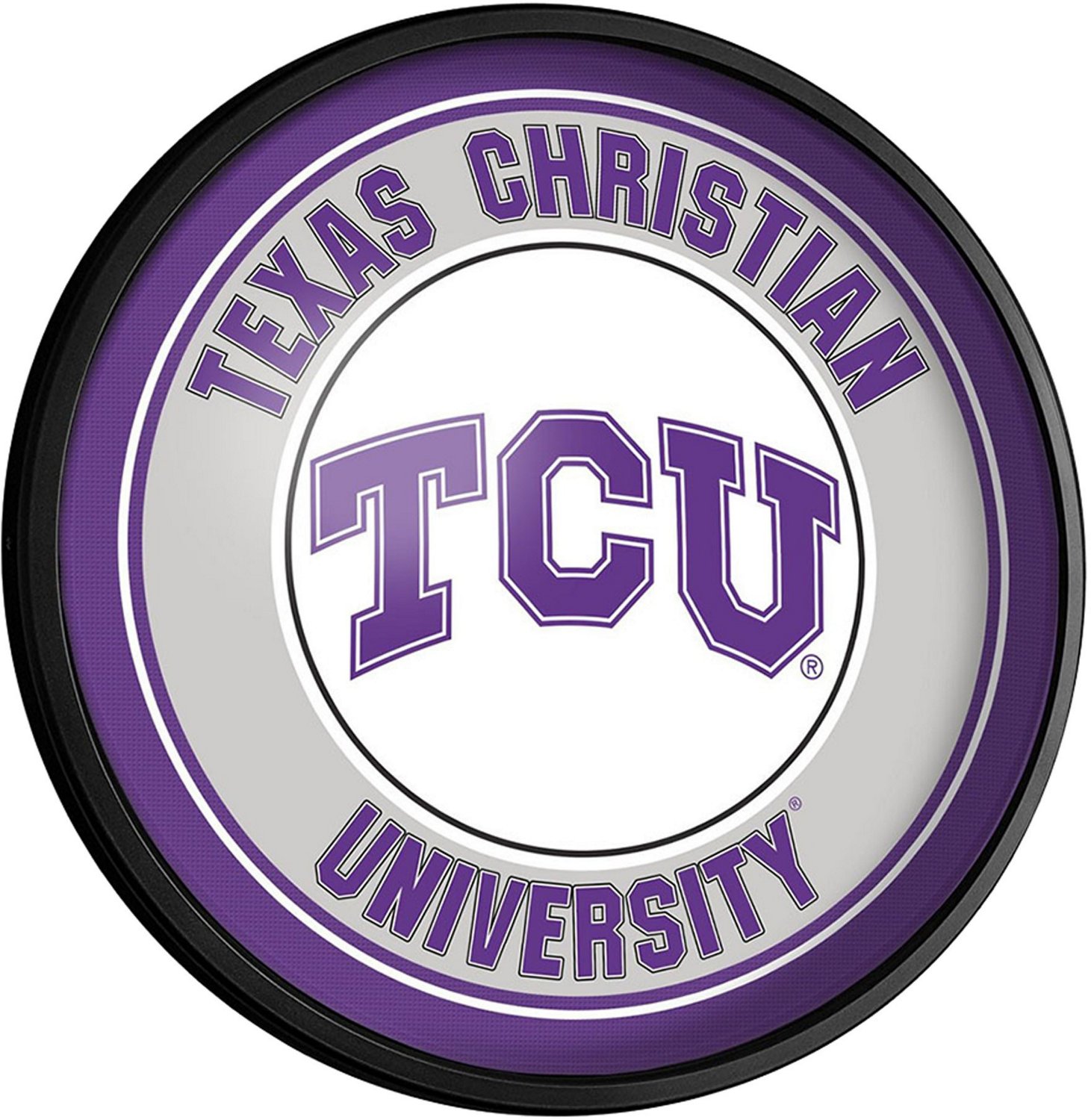 The Fan-Brand Texas Christian University Round Slimline Lighted Wall ...
