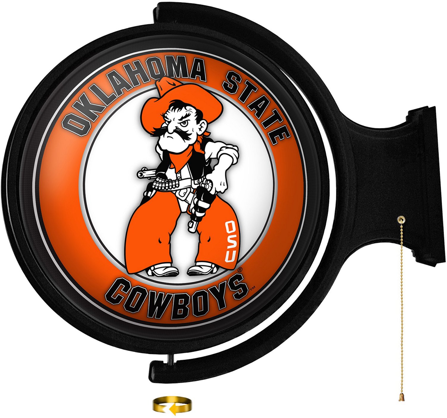 The Fan-Brand Oklahoma State University Pistol Pete Round Rotating Lighted Sign | Academy