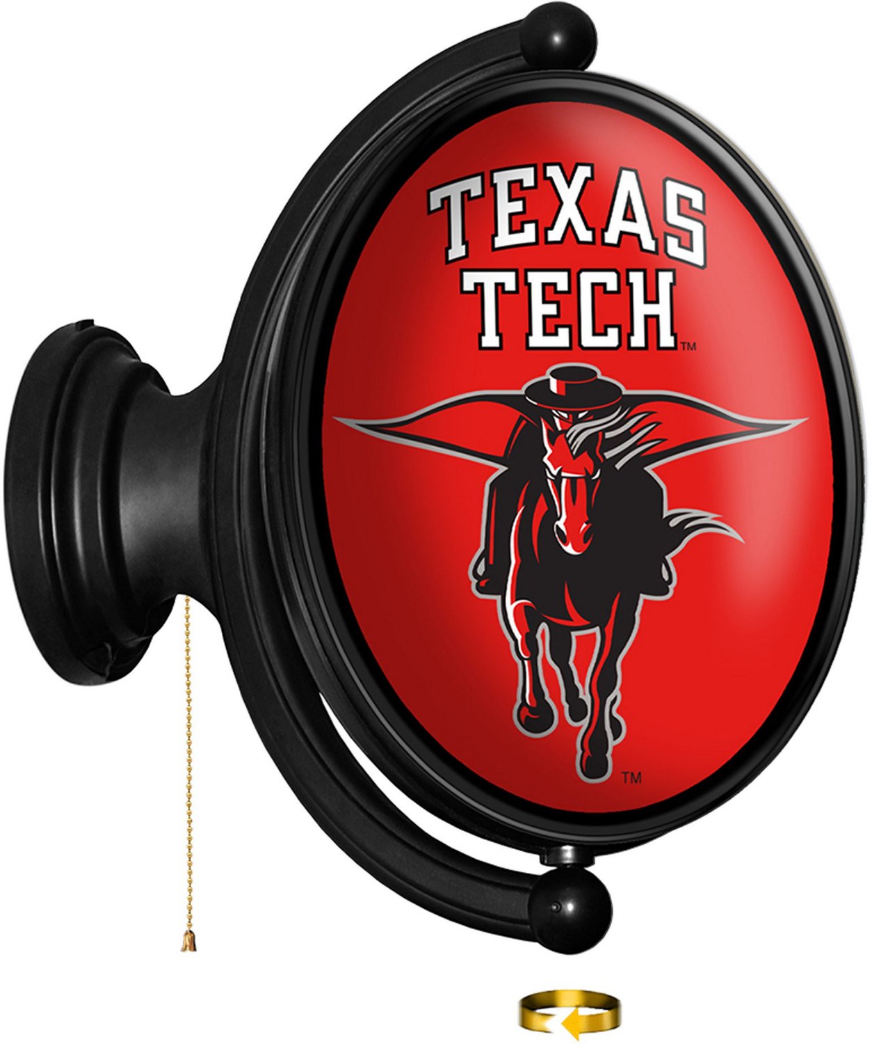The Fan-Brand Texas Tech University Masked Rider Round Rotating Lighted ...