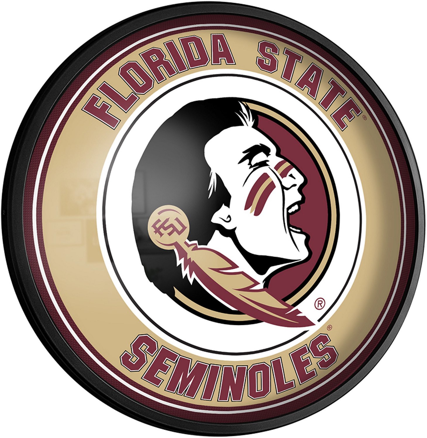 The Fan-Brand Florida State University Round Slimline Lighted Sign ...