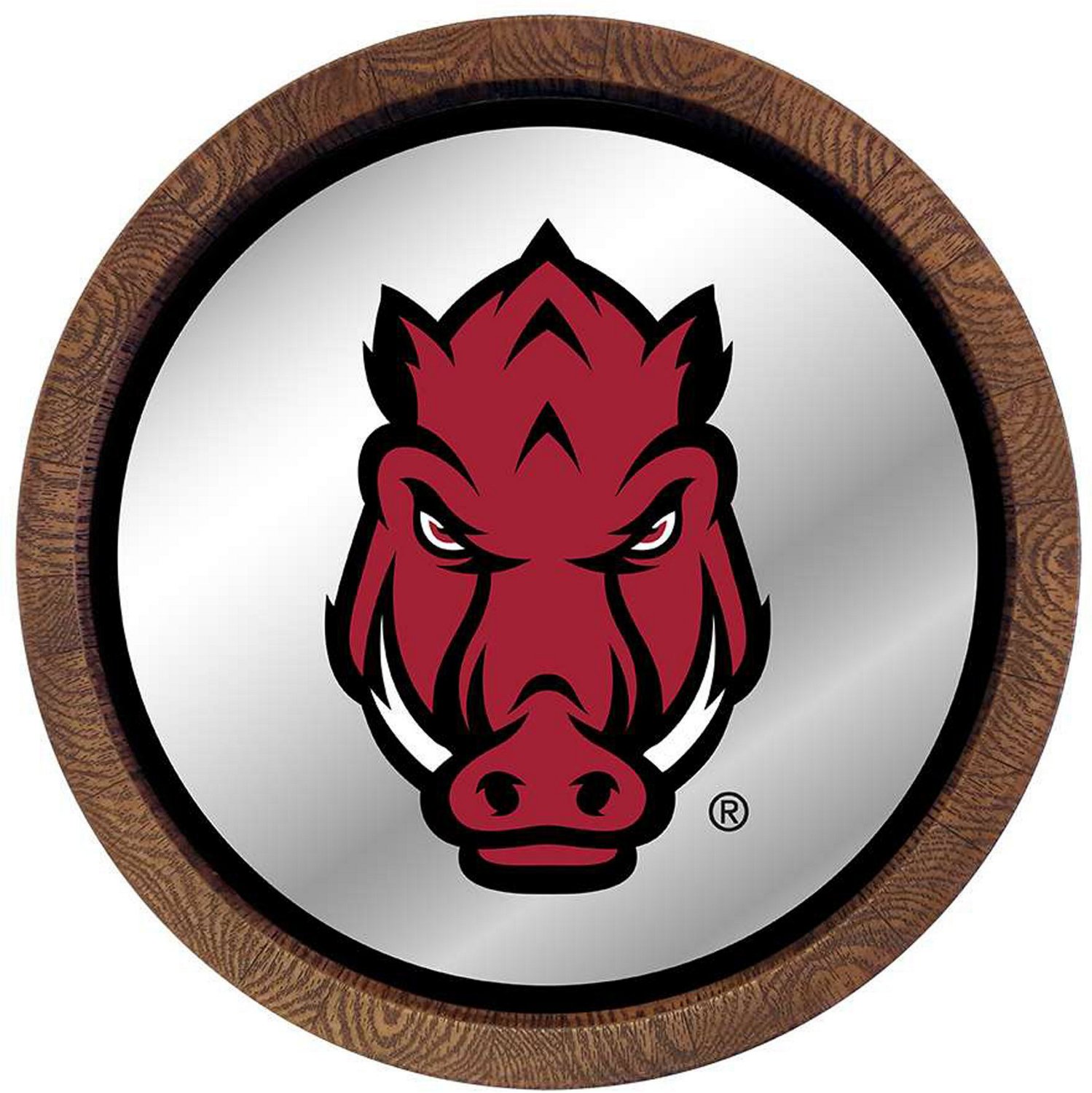 The Fan-Brand University of Arkansas Tusk Stare Barrel Top Mirrored ...