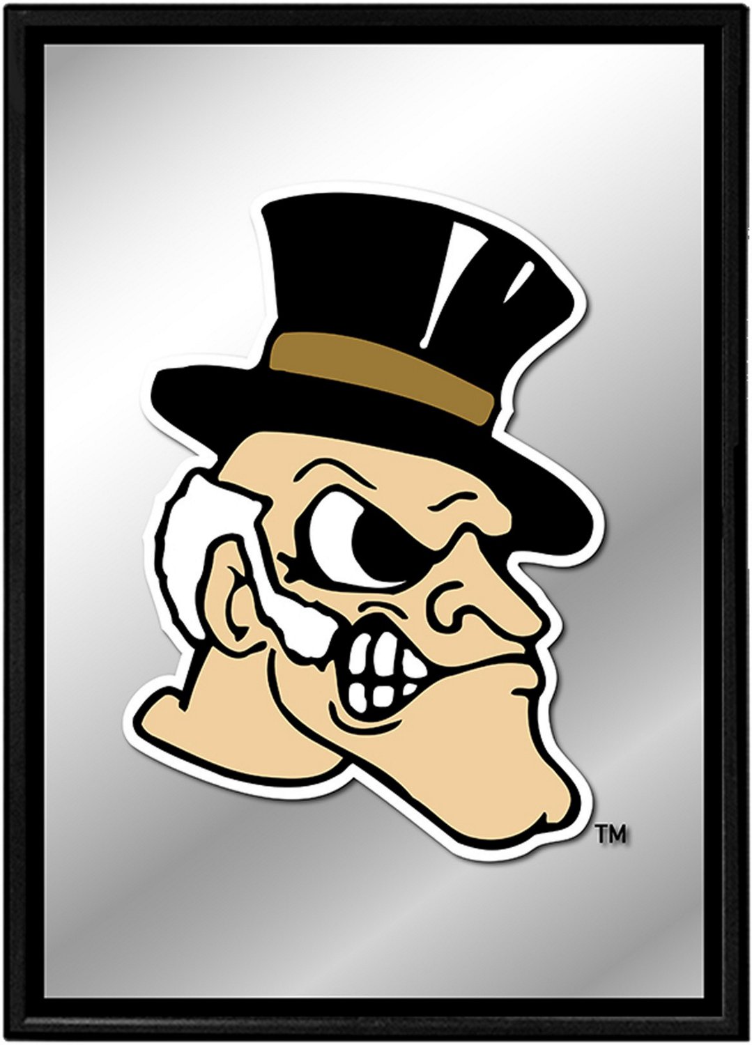 The Fan-Brand Wake Forest University Mascot Framed Mirrored Wall Sign ...