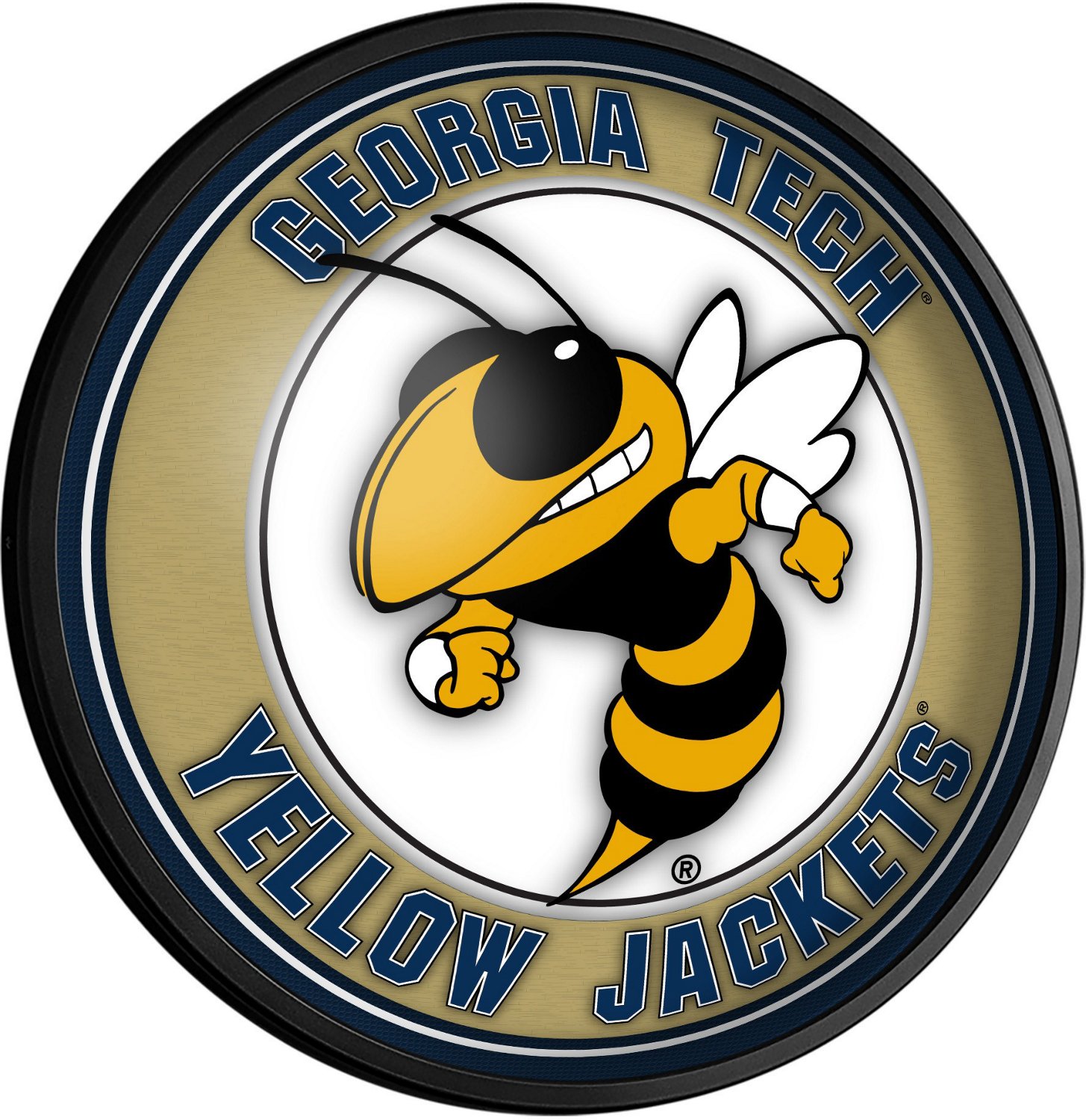 The Fan-Brand Georgia Tech Mascot Round Slimline Lighted Sign | Academy