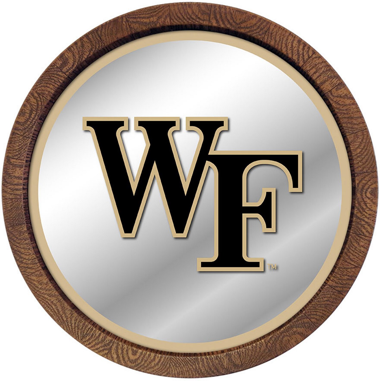 The Fan-Brand Wake Forest University Faux Barrel Top Mirrored Wall Sign ...