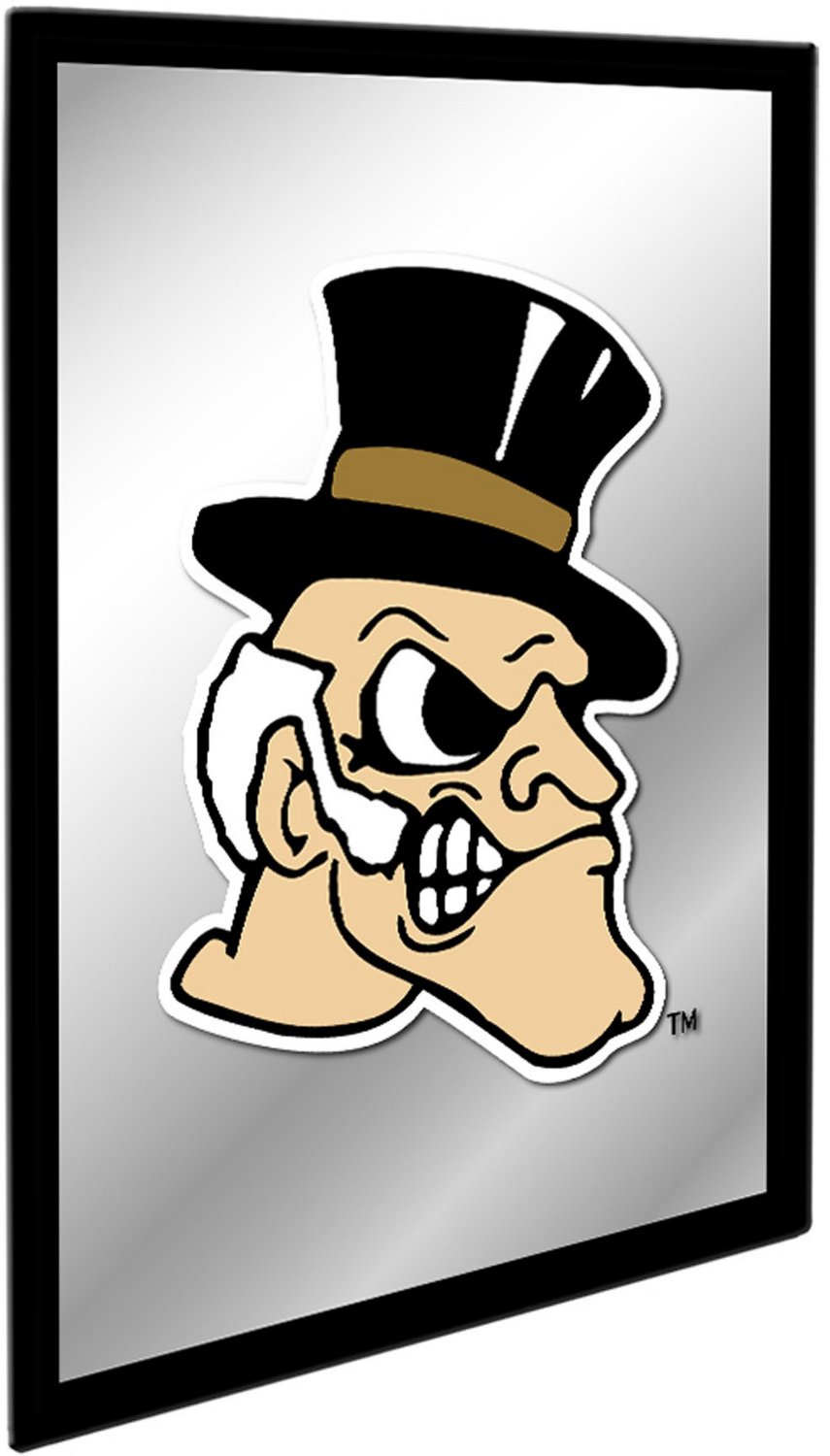The Fan-Brand Wake Forest University Mascot Framed Mirrored Wall Sign ...