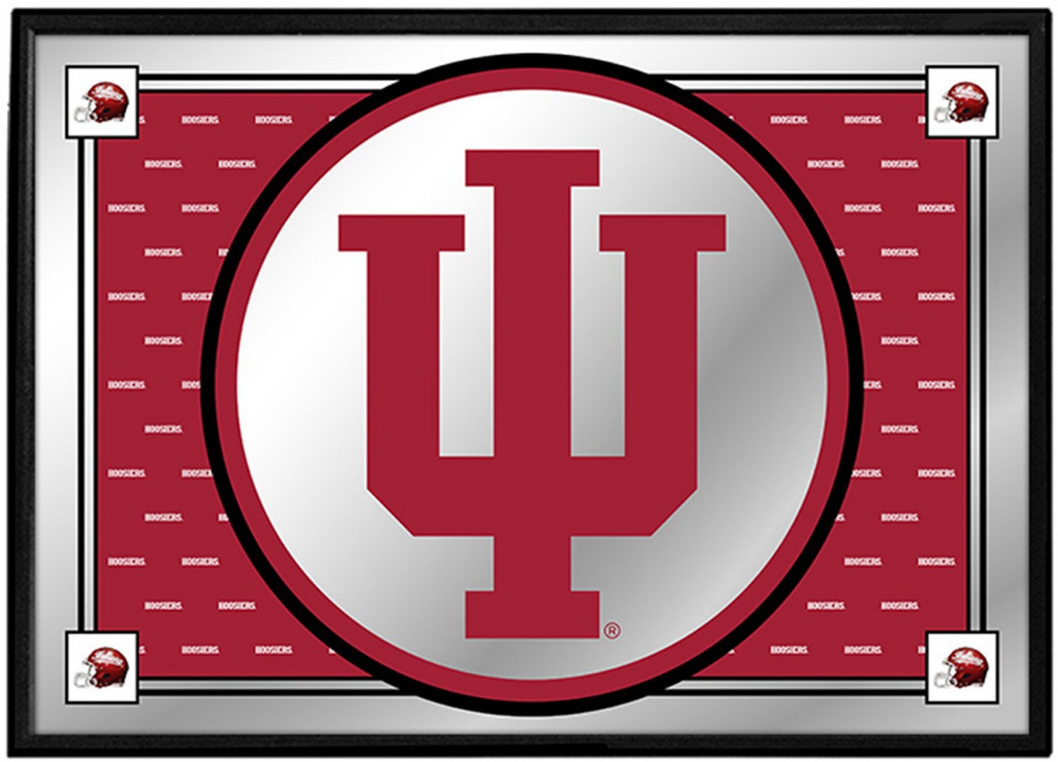 The Fan-Brand Indiana University Team Spirit Framed Mirrored Wall Sign ...