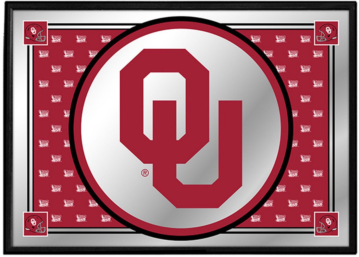 The Fan-Brand University of Oklahoma Team Spirit Framed Mirrored Wall ...