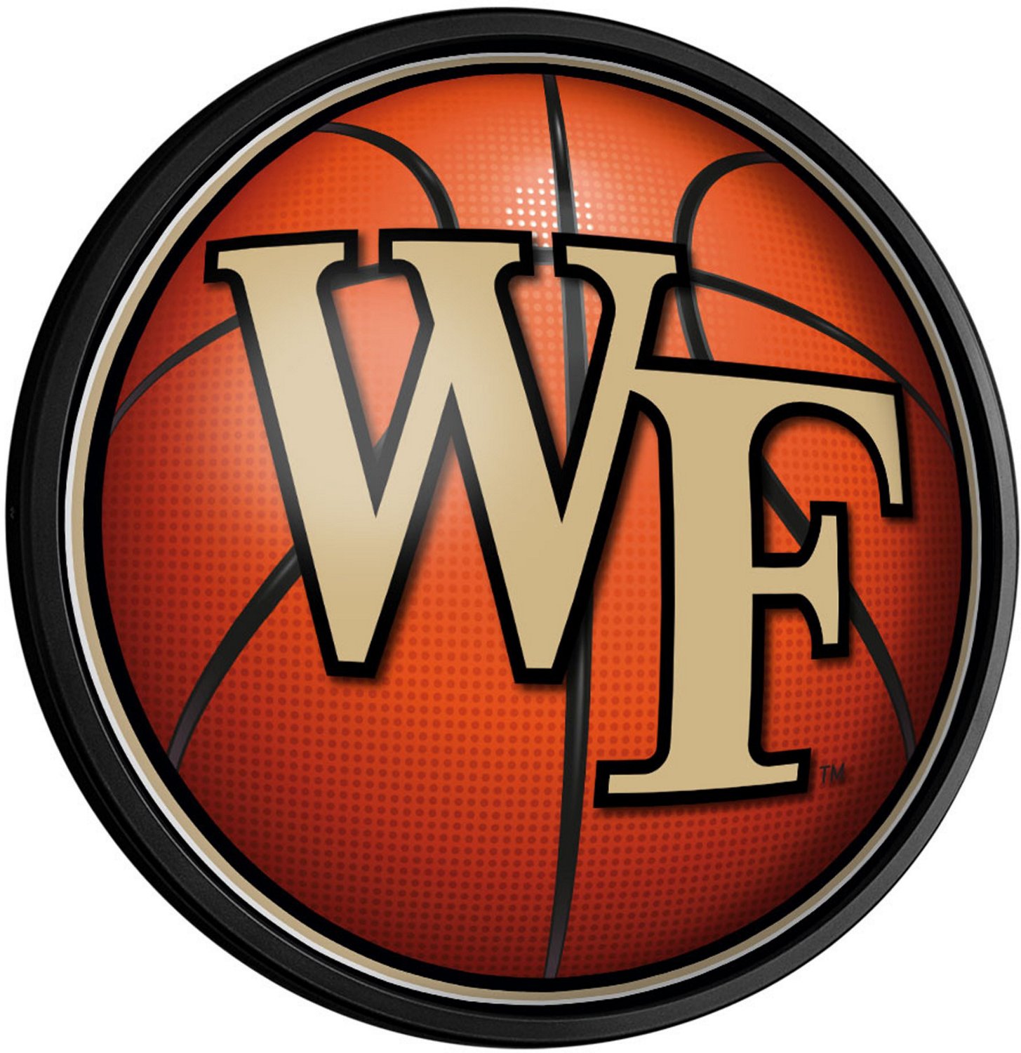 The Fan-Brand Wake Forest University Basketball Round Slimline Lighted ...