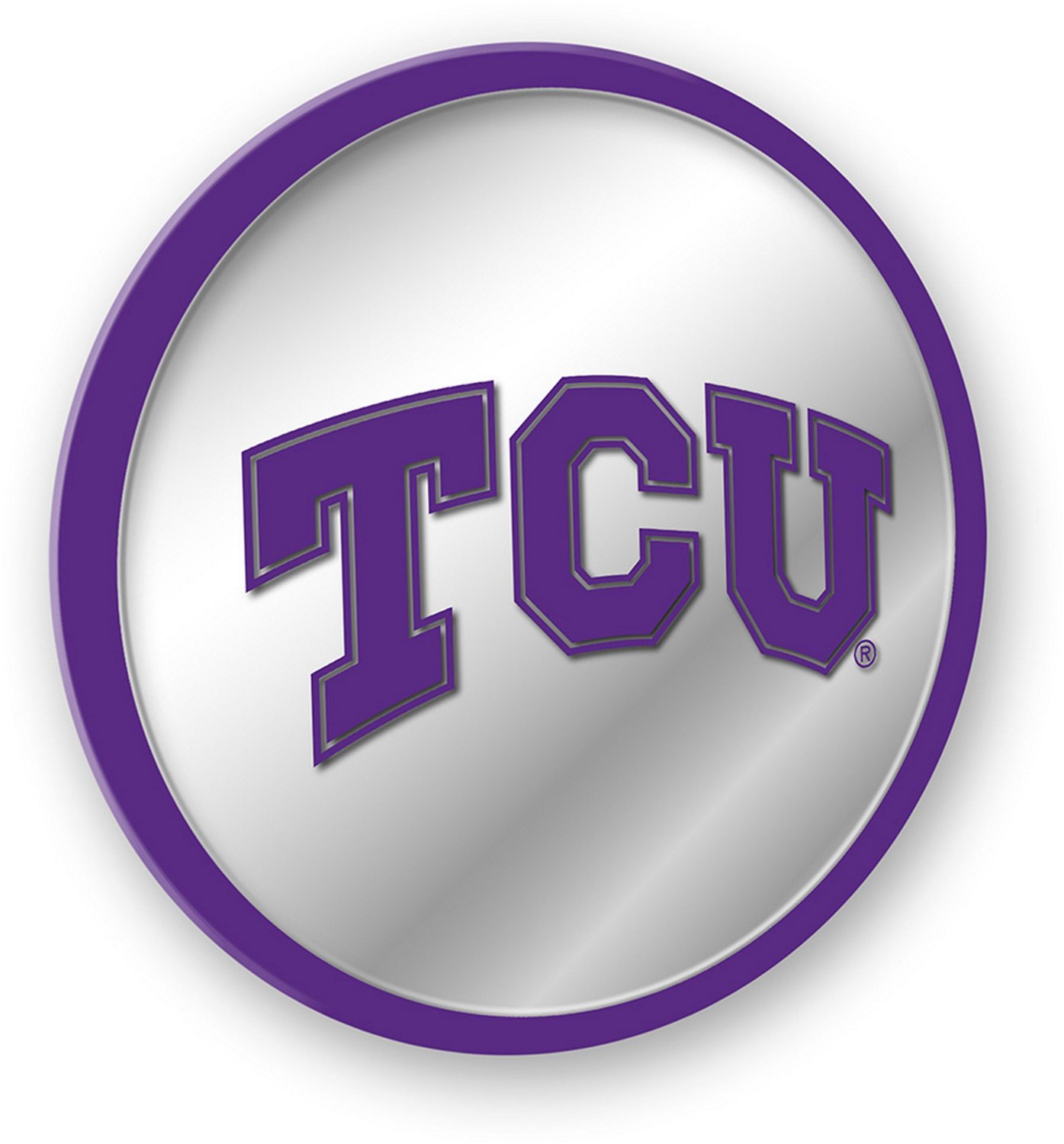 The Fan-Brand Texas Christian University Modern Disc Mirrored Wall Sign ...