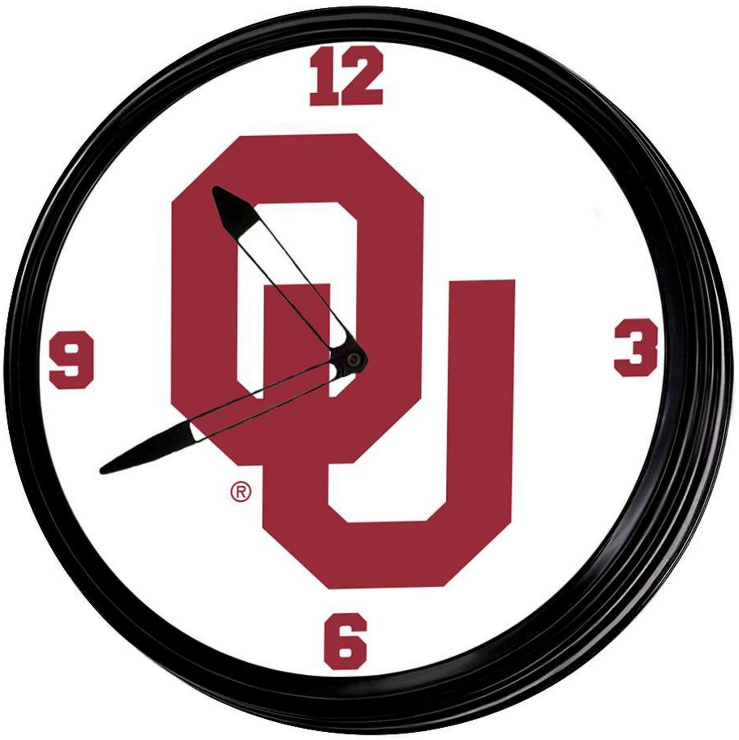 The Fan-Brand University of Oklahoma Retro Lighted Wall Clock | Academy