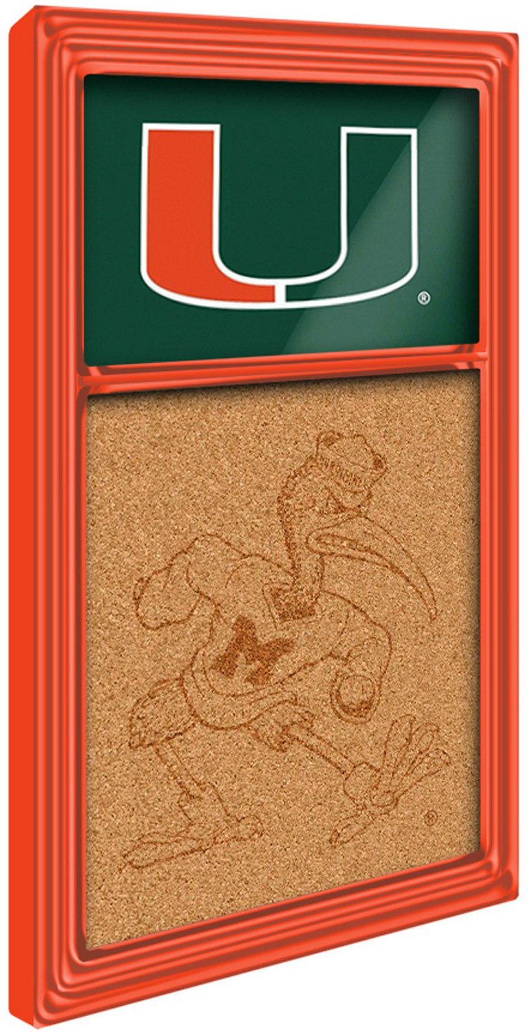 The Fan-Brand University of Miami Dual Logo Cork Note Board | Academy