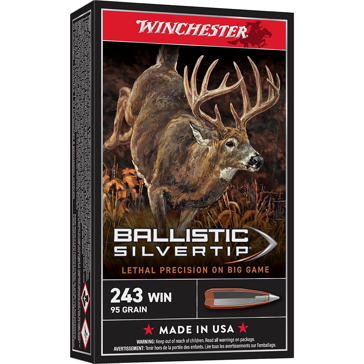 Winchester Supreme Ballistic Silvertip .243 Winchester 95-Grain Rifle Ammunition | Academy