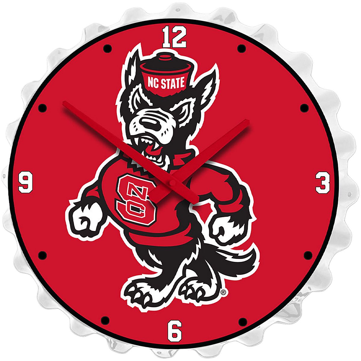 The Fan-Brand North Carolina State University Mascot Bottle Cap Clock ...