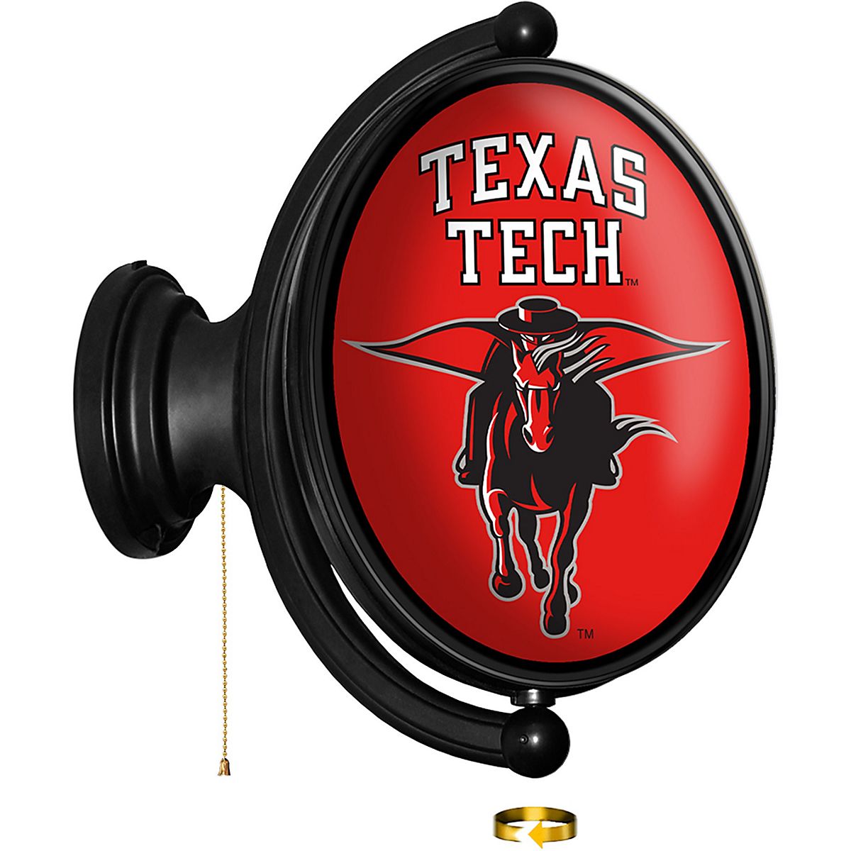 The Fan-Brand Texas Tech University Masked Rider Round Rotating Lighted ...