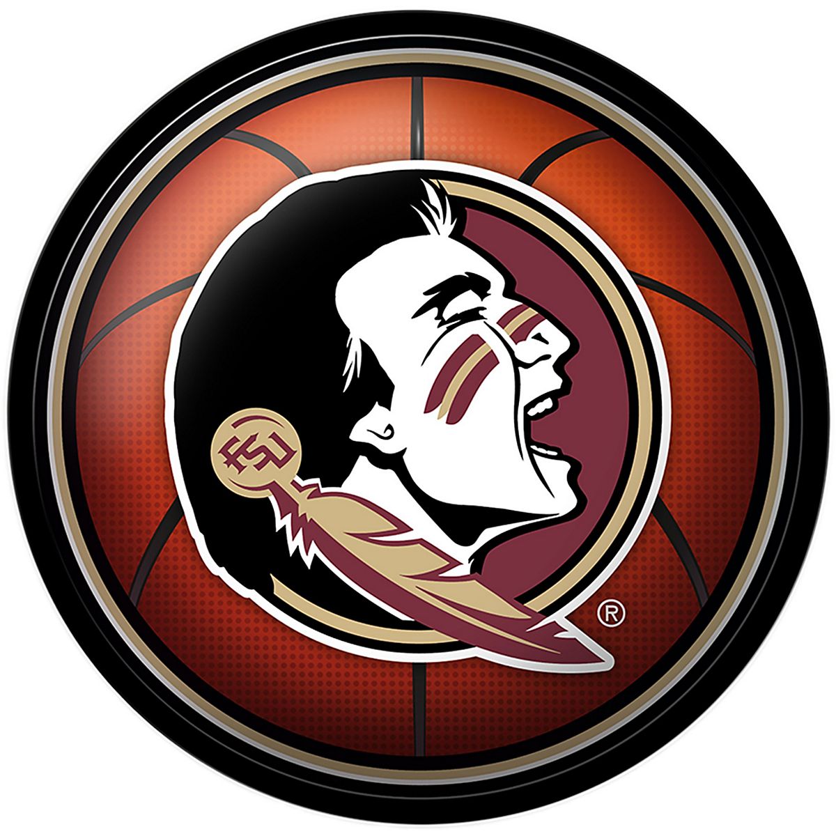 The Fan-Brand Florida State University Basketball Modern Mirrored Disc ...