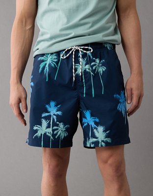 AE 7" Palm Trees Flex Swim Trunk