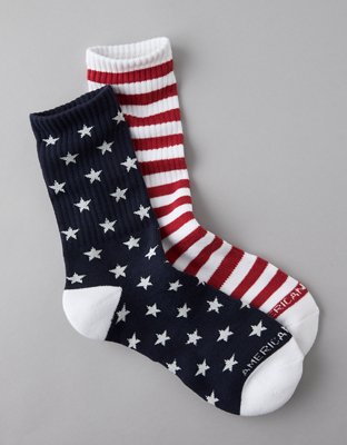 AE Americana Crew Socks | American Eagle
