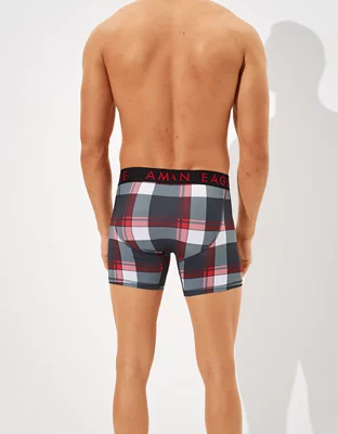 AEO Brief bóxer Flex de 6" de diseño escocés con bragueta horizontal
