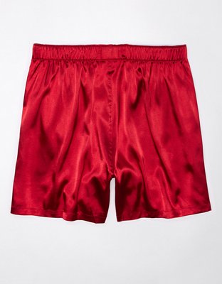 AEO Men's Solid Satin Pocket Boxer Short