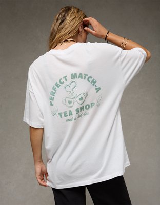 AE Oversized Matcha Graphic Tee | AE