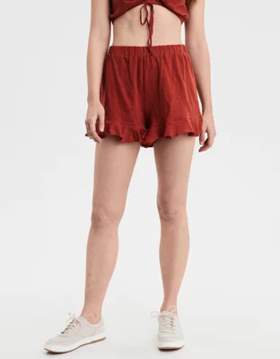 AE High-Waisted Knit Ruffle Short