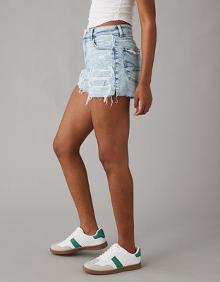 AE Strigid Ripped Denim Mom Short