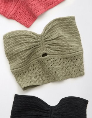 AE Cinch Front Crochet Tube Top