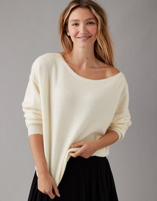 AE Whoa So Soft Ballet-Neck Sweater